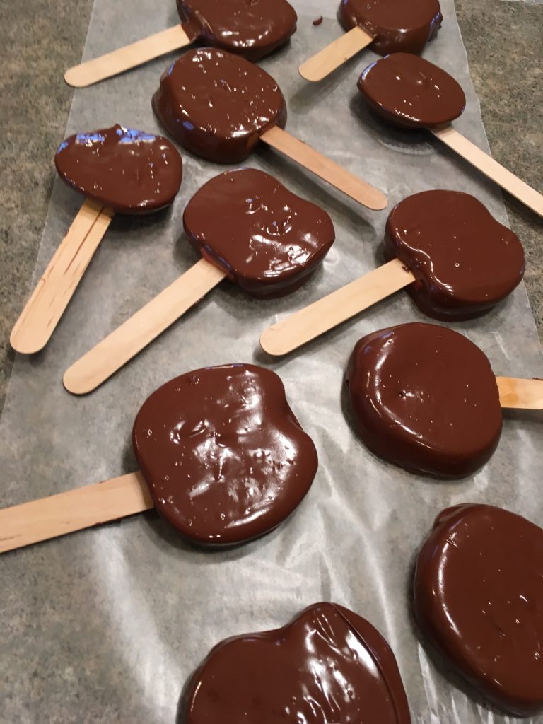 Chocolate Caramel Candied Apple Pops | Baking You Happier