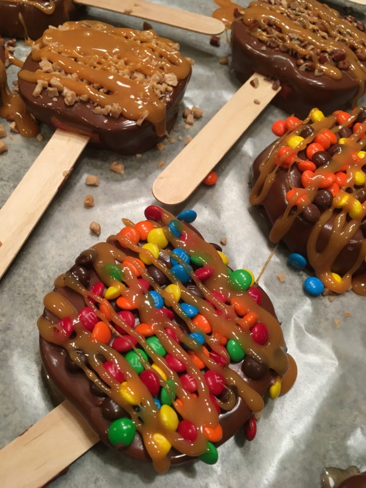 Chocolate Caramel Candied Apple Pops | Baking You Happier