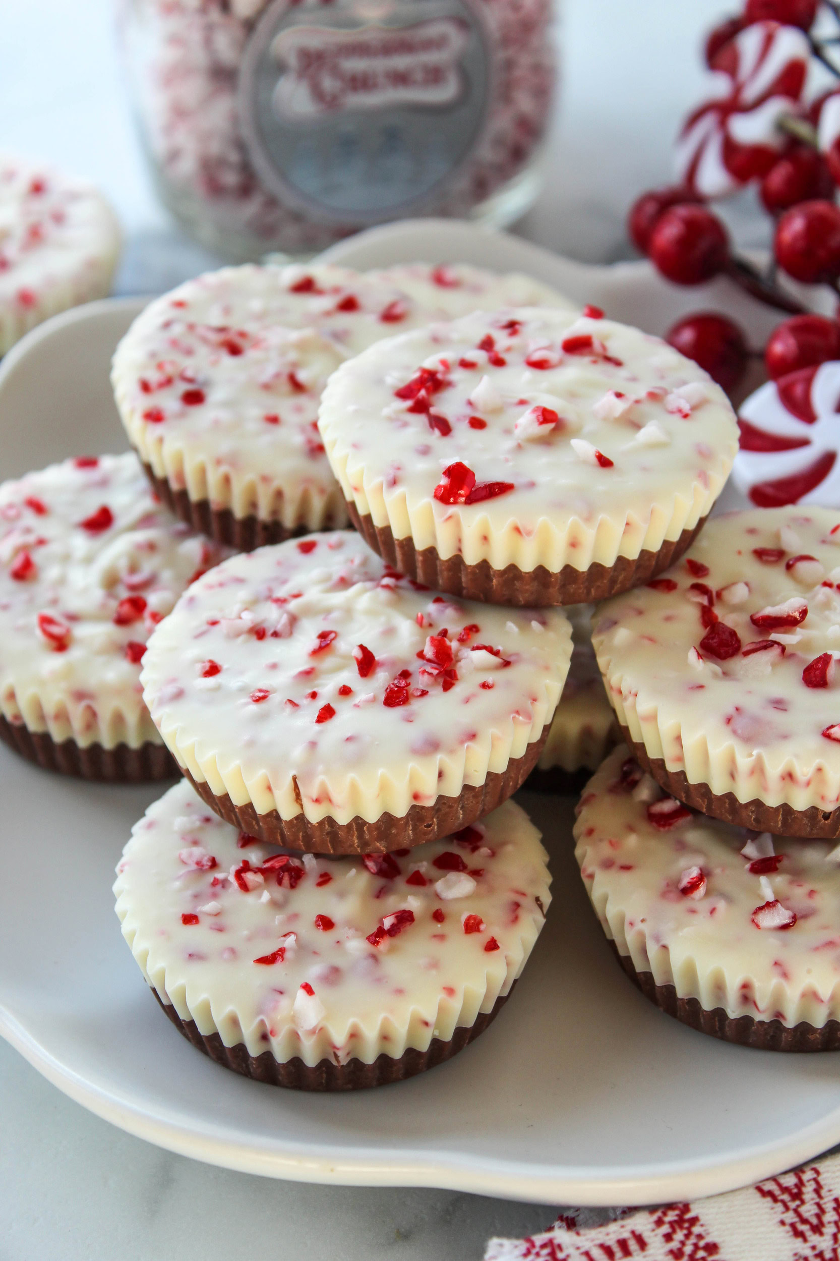 Peppermint Bark Cups | Baking You Happier
