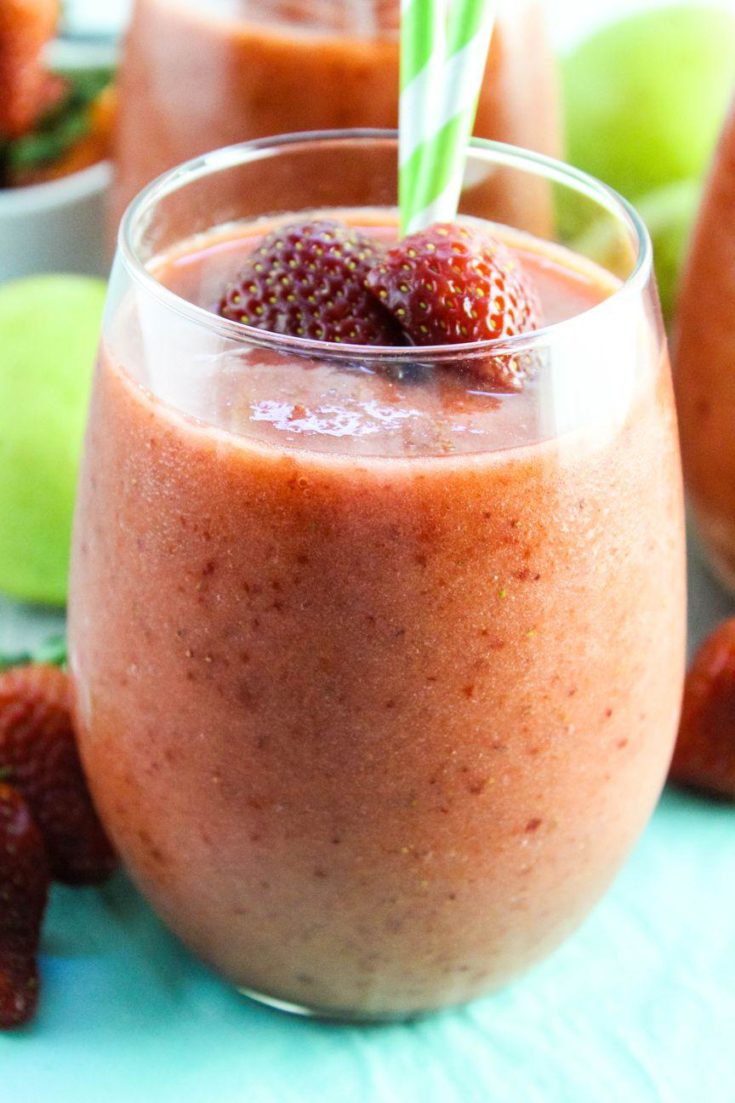 Easy Healthy Strawberry Smoothie | Baking You Happier