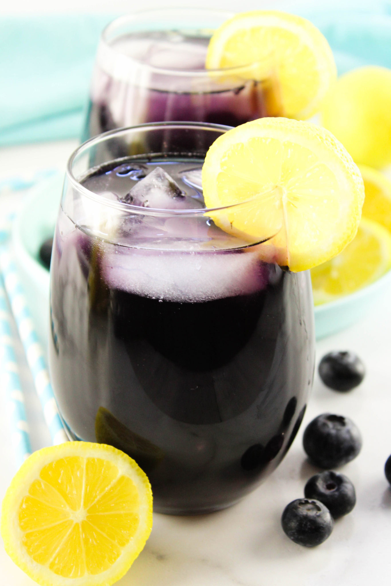 Blueberry Infused Lemon Water - Baking You Happier
