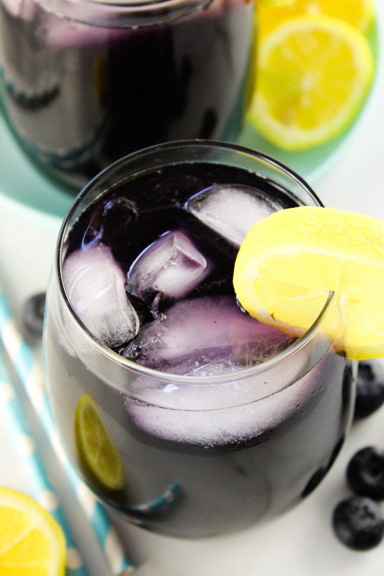 Blueberry Infused Lemon Water - Baking You Happier