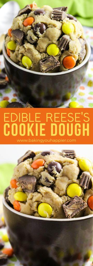 Edible Reese’s Cookie Dough - Baking You Happier