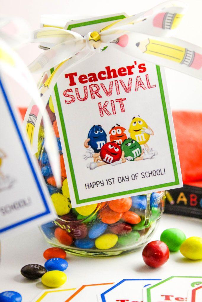 Teacher’s Survival Kit Free Printable Gift Tags - Baking You Happier
