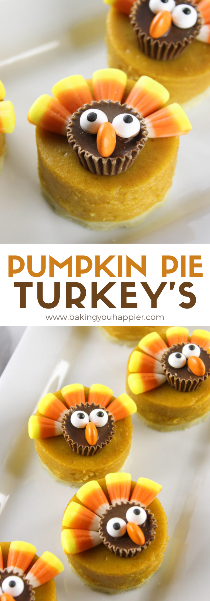 Thanksgiving Pumpkin Pie Turkeys | Baking You Happier