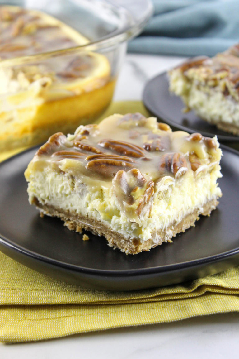 Pecan Pie Cheesecake Bars | Baking You Happier