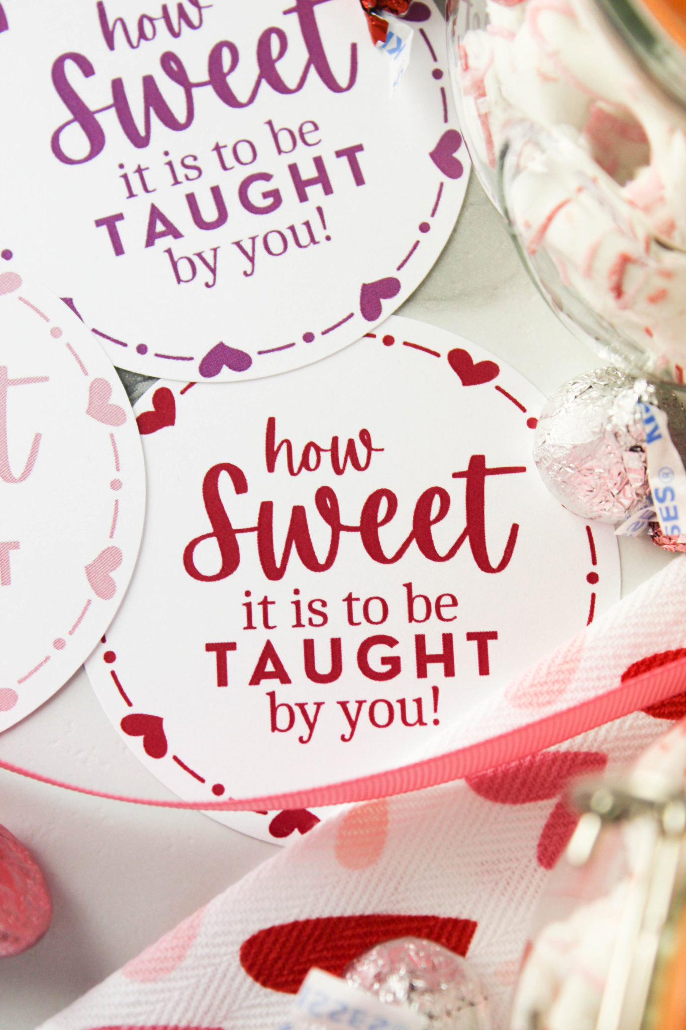 How Sweet It Is to Be Taught by You Teacher Valentine Gift Tags ...