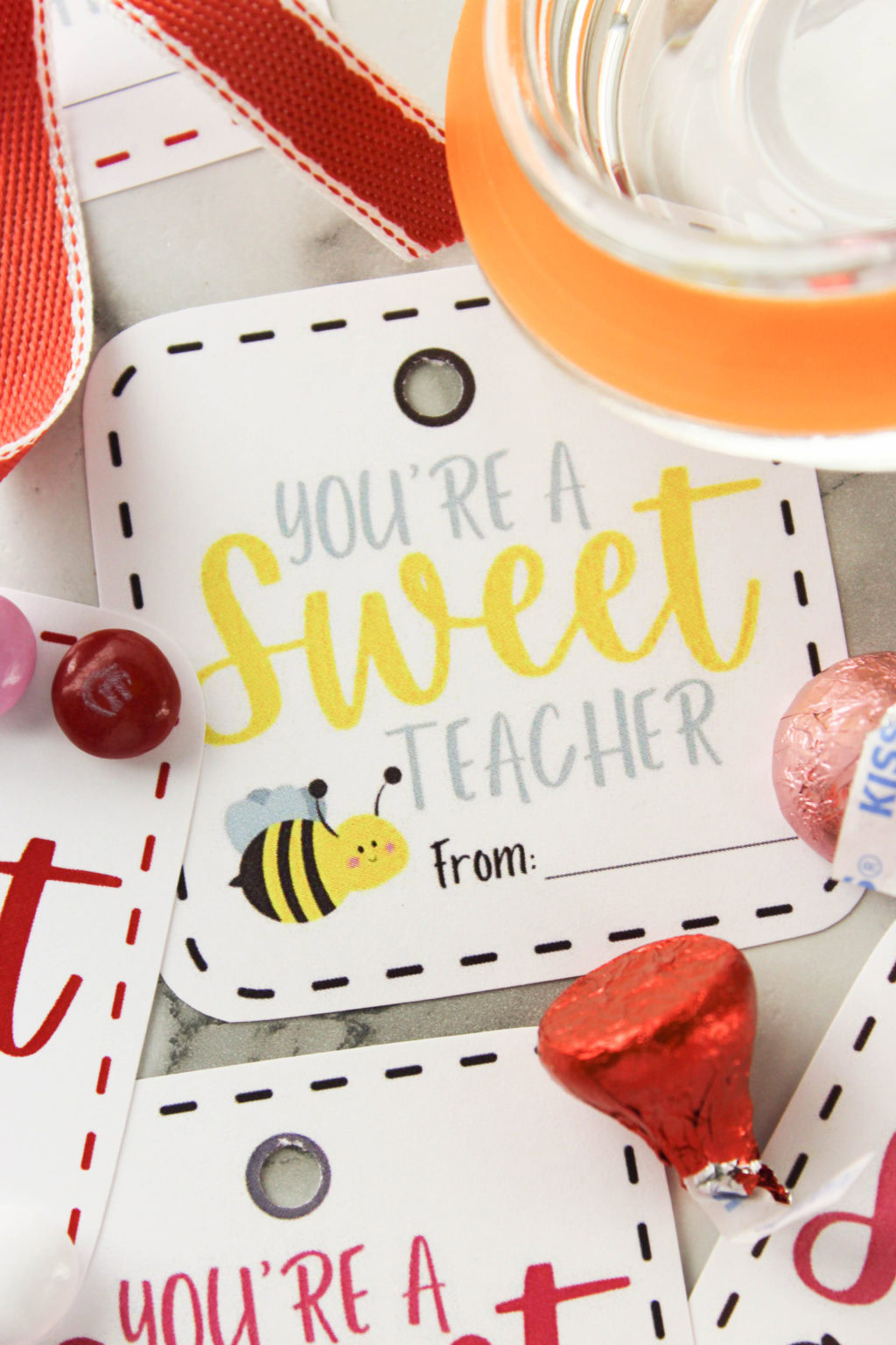 You're a Sweet Teacher Free Printable Gift Tags | Baking You Happier
