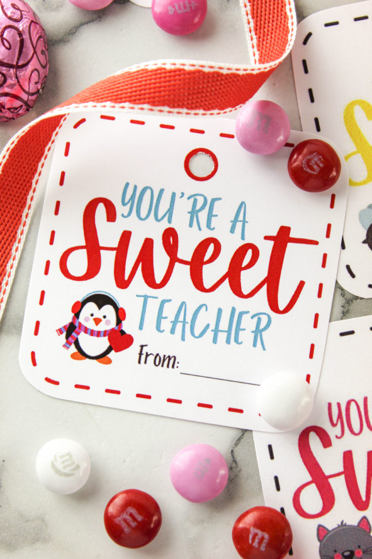 You're a Sweet Teacher Free Printable Gift Tags | Baking You Happier