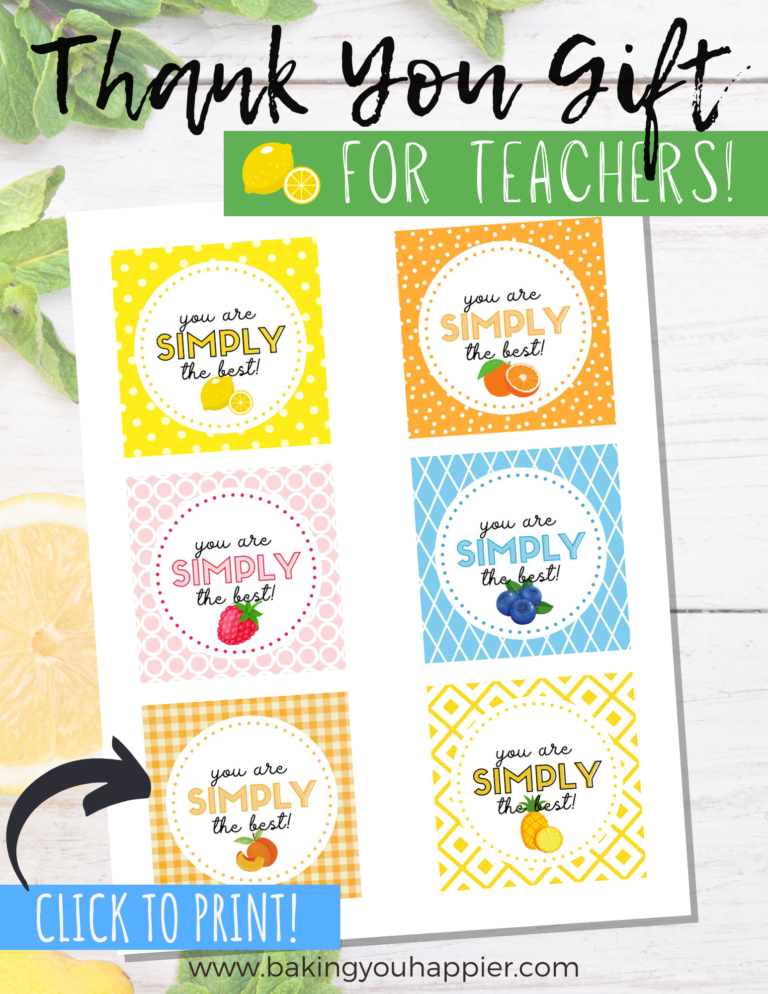 You Are Simply the Best Free Printable Thank You Gift Tag | Baking You ...