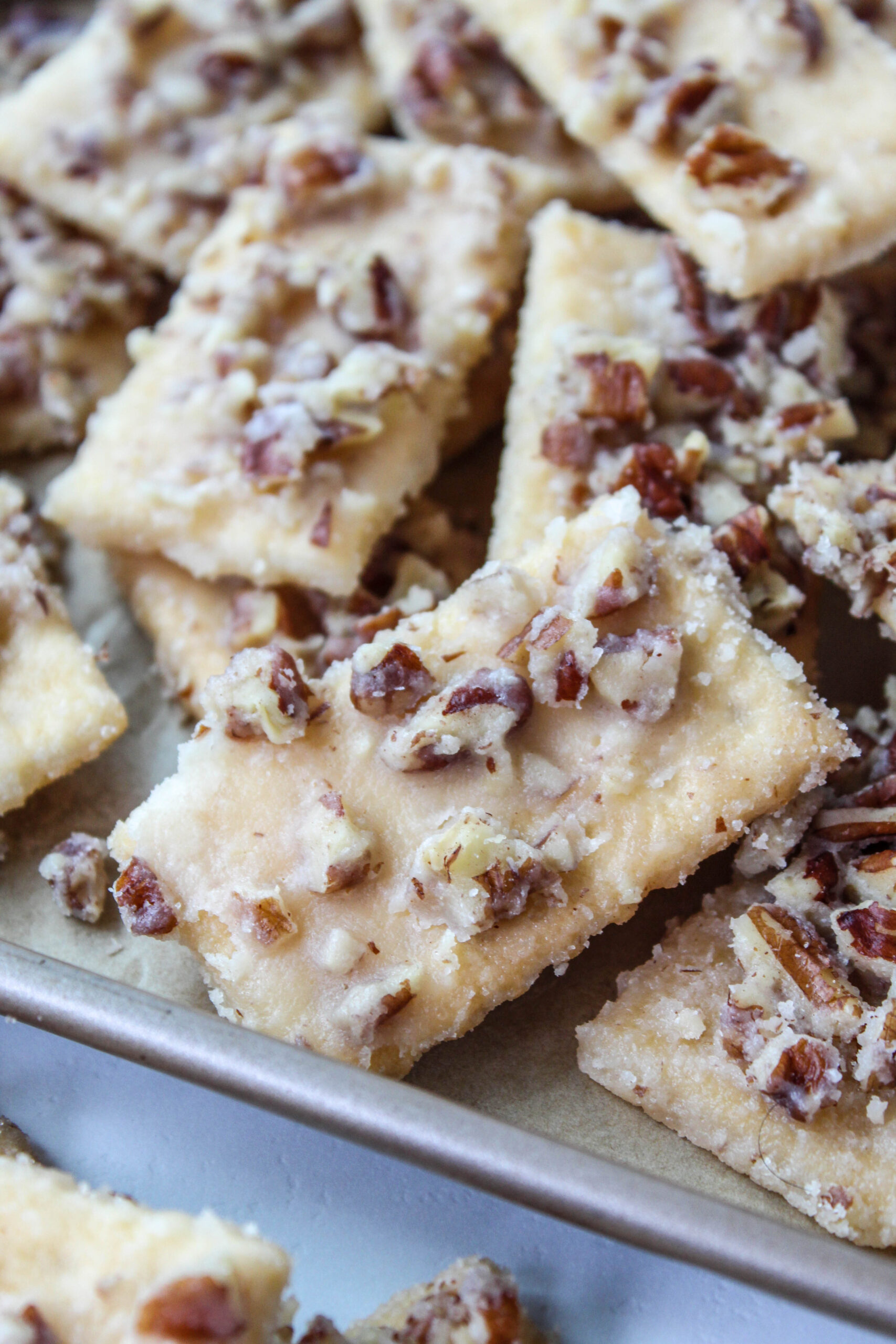Nutty Toffee Crackers | Baking You Happier