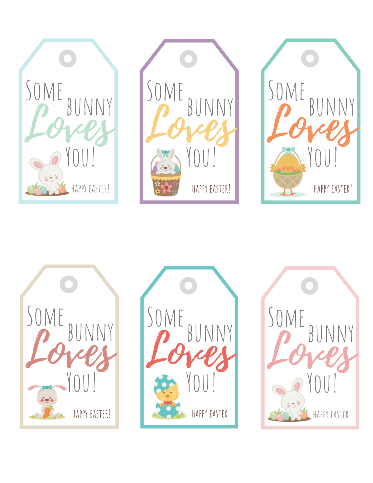 Some Bunny Loves You Free Printable Gift Tag | Baking You Happier