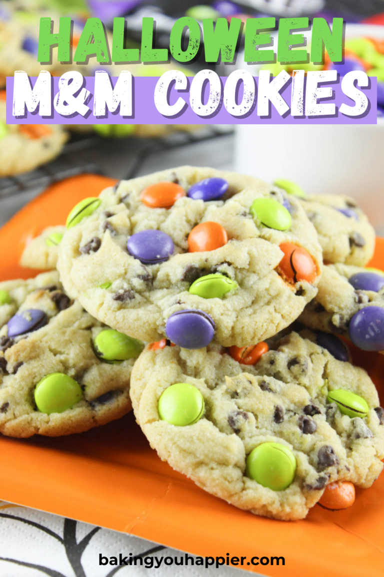 Halloween M&M Cookies | Baking You Happier