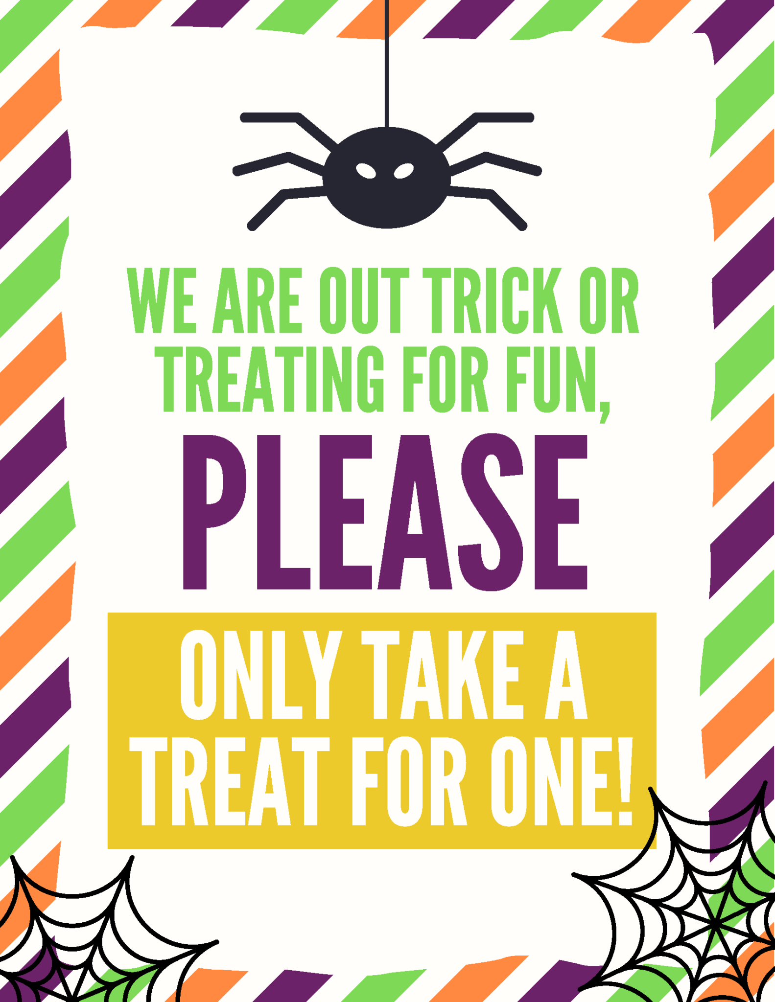 Please Take One Candy Halloween Signs - Baking You Happier