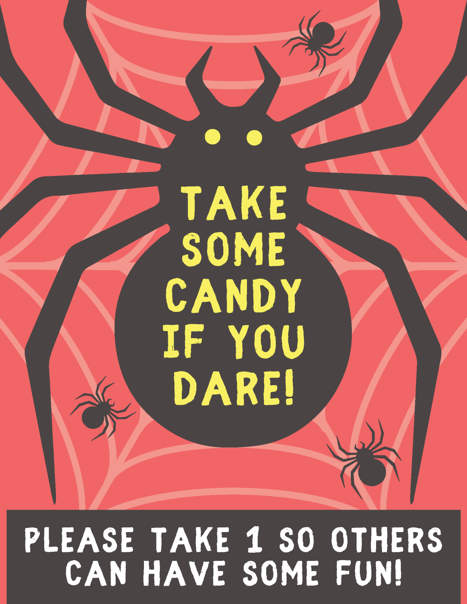 Please Take One Candy Halloween Signs | Baking You Happier