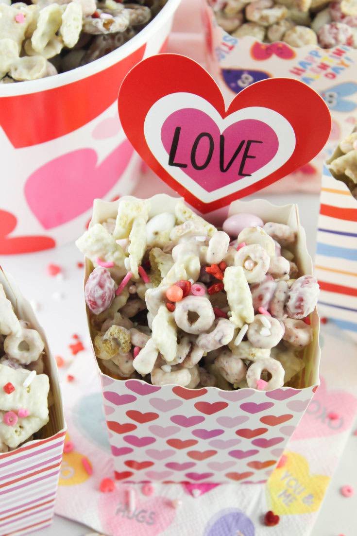 Cupid's Crunch Chex Mix | Baking You Happier