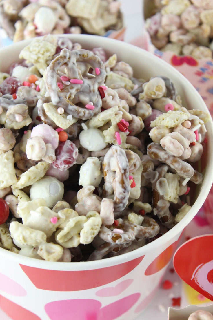 Cupid's Crunch Chex Mix | Baking You Happier