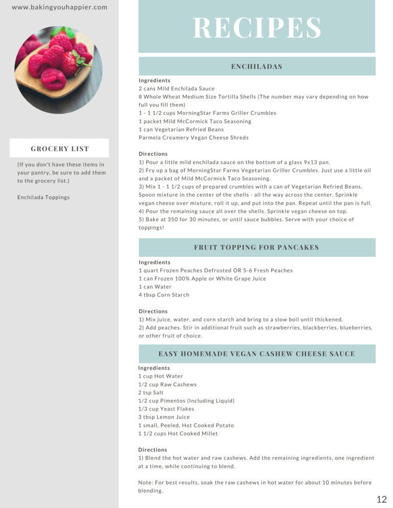 Dairy-Free Weekly Meal Plan - Baking You Happier