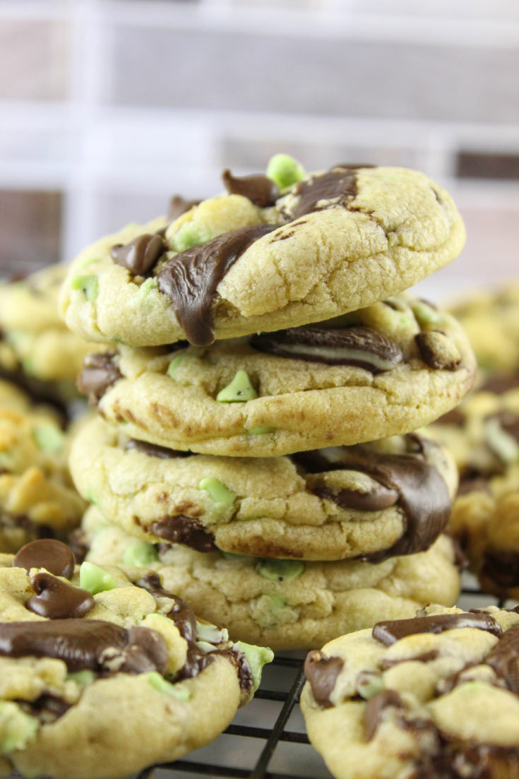 Mint Chocolate Chip Cookies | Baking You Happier