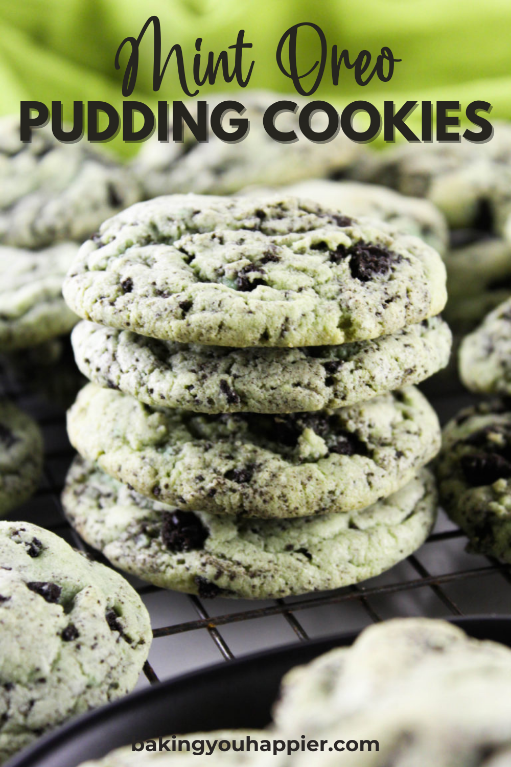Mint Oreo Pudding Cookies | Baking You Happier