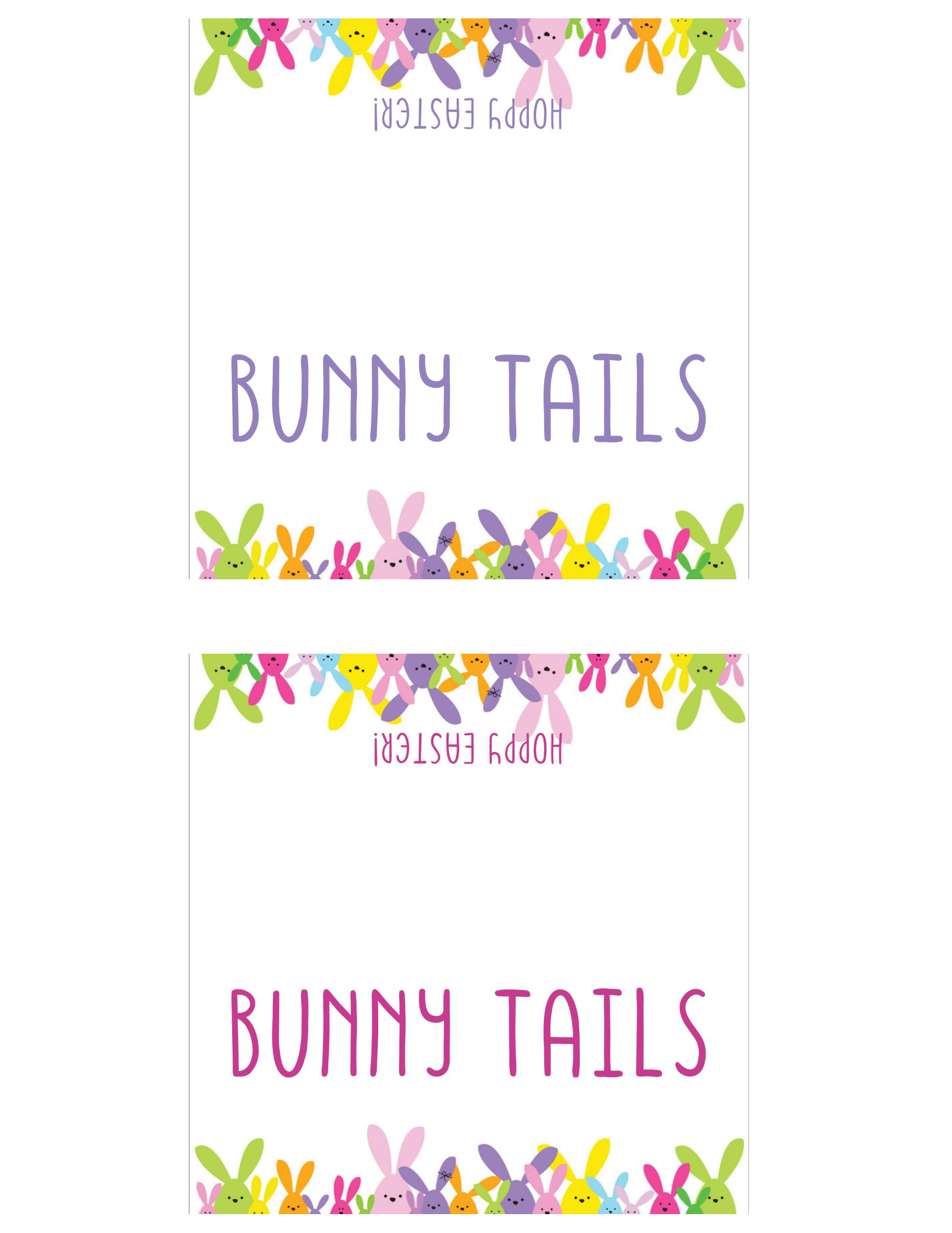 Bunny Tails Printable Treat Bag Topper | Baking You Happier