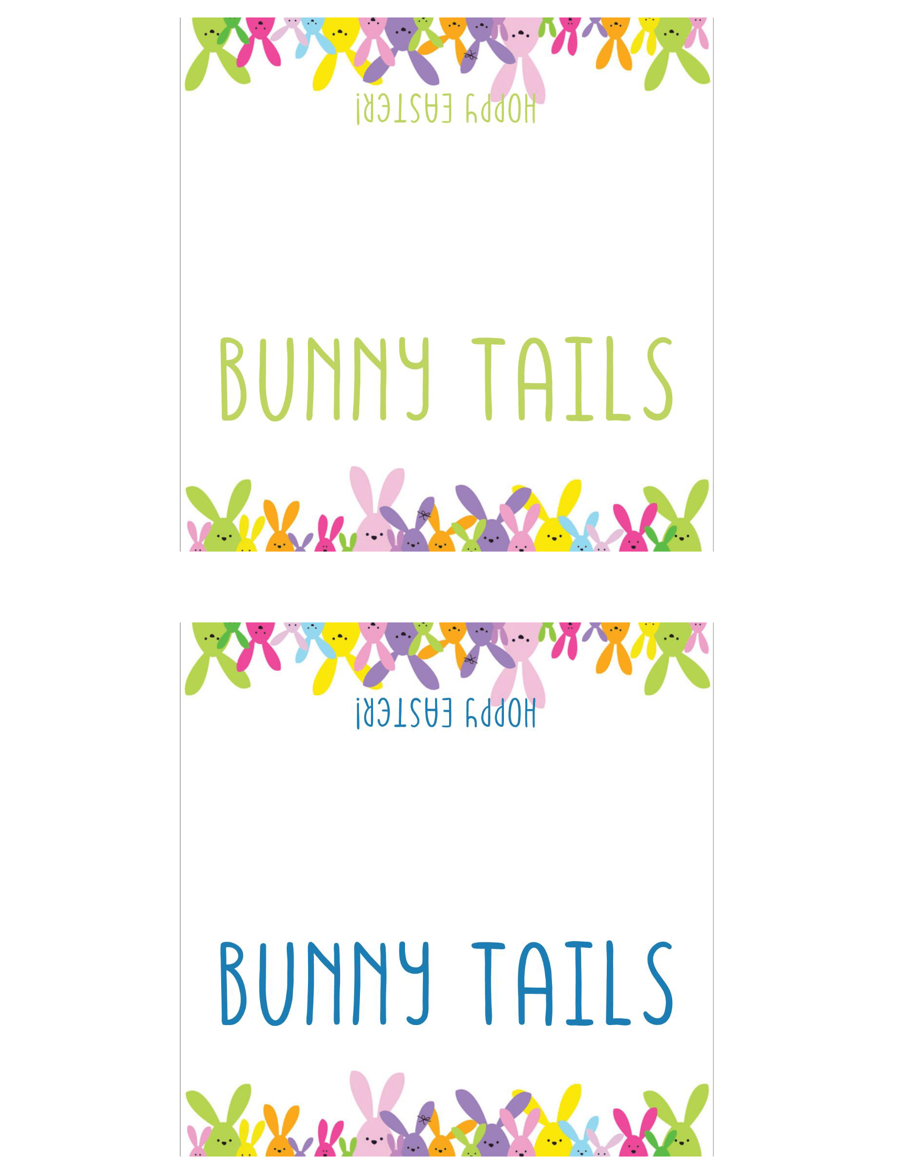 Bunny Tails Printable Treat Bag Topper - Baking You Happier