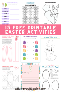 Free Printable Easter Activity Sheets | Baking You Happier