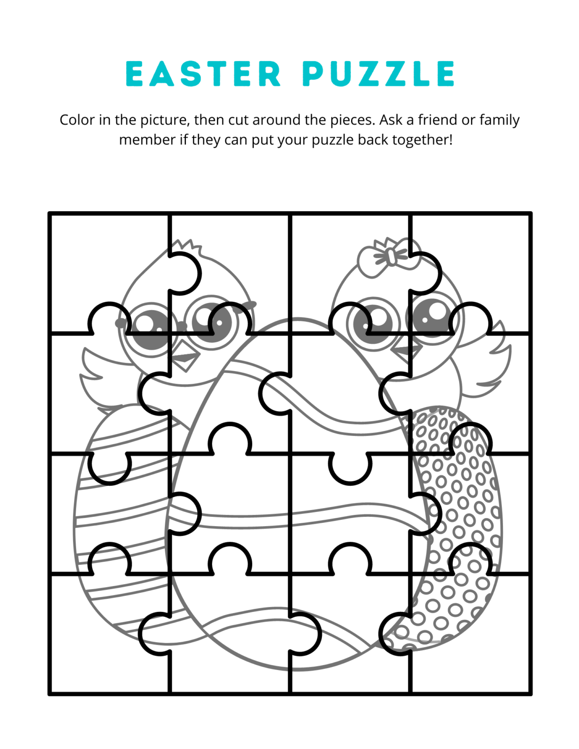 Free Printable Easter Activity Sheets | Baking You Happier