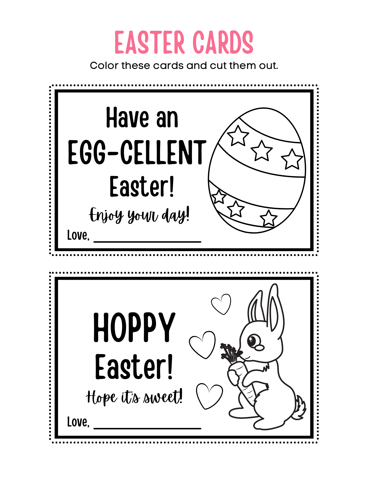 Free Printable Easter Activity Sheets | Baking You Happier