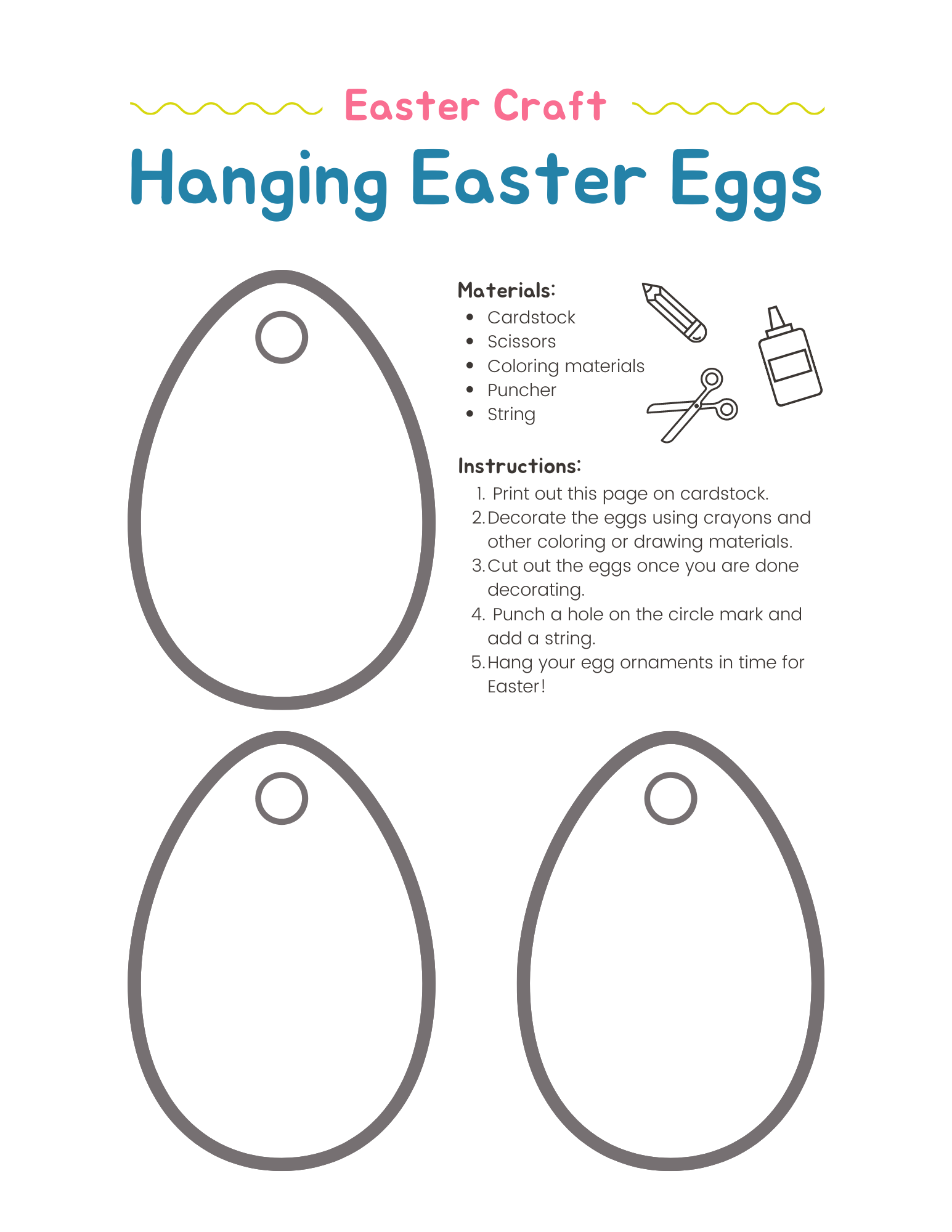 Free Printable Easter Activity Sheets - Baking You Happier