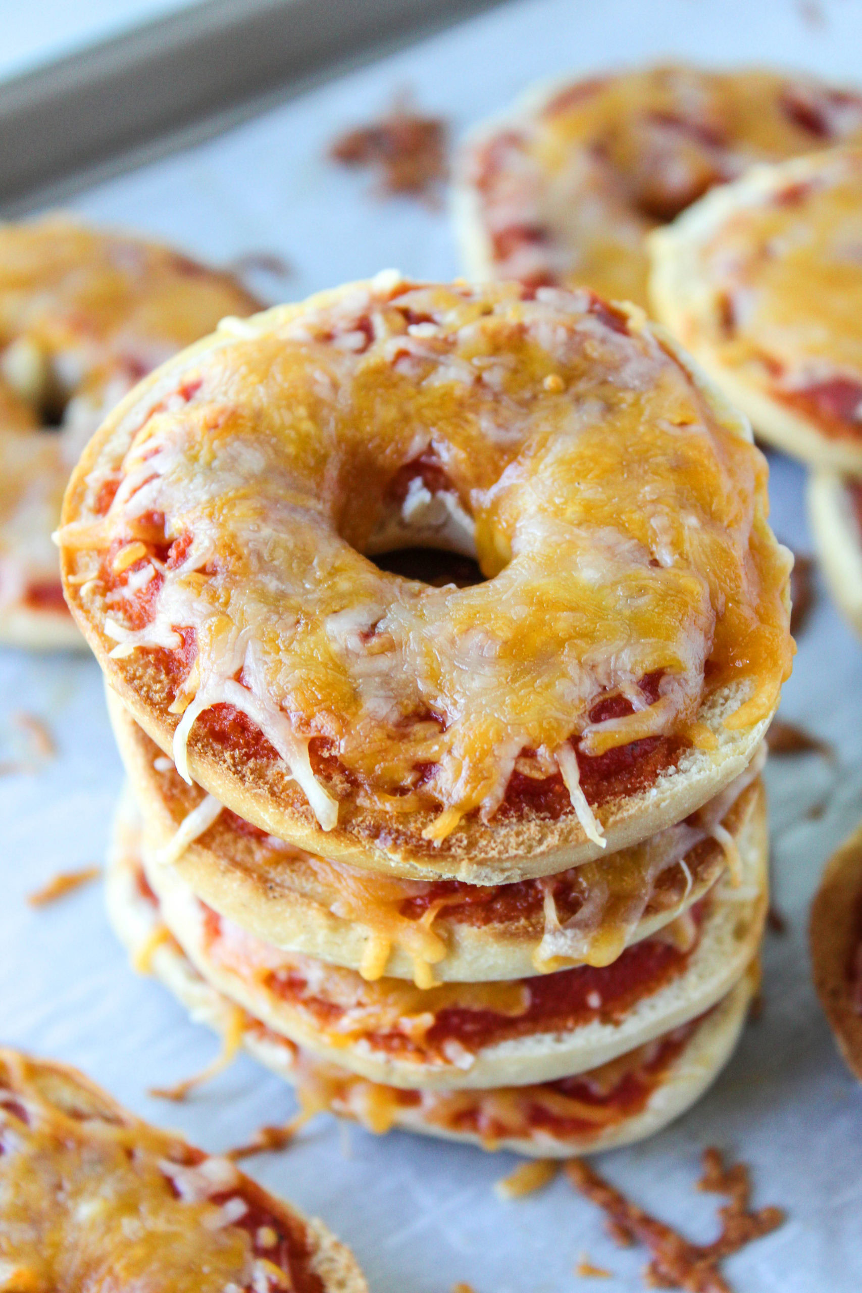 Mini Pizza Bagels | Baking You Happier