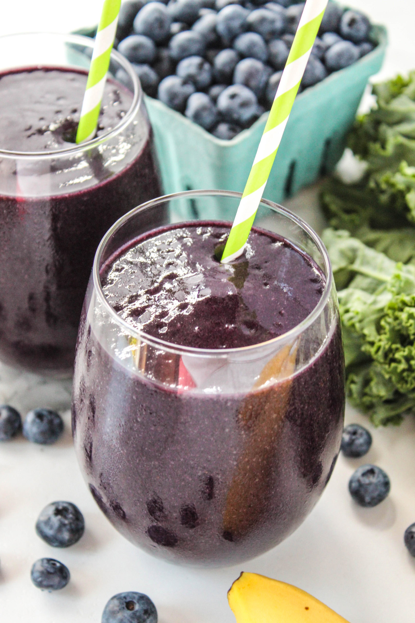 Blueberry Kale Smoothie | Baking You Happier