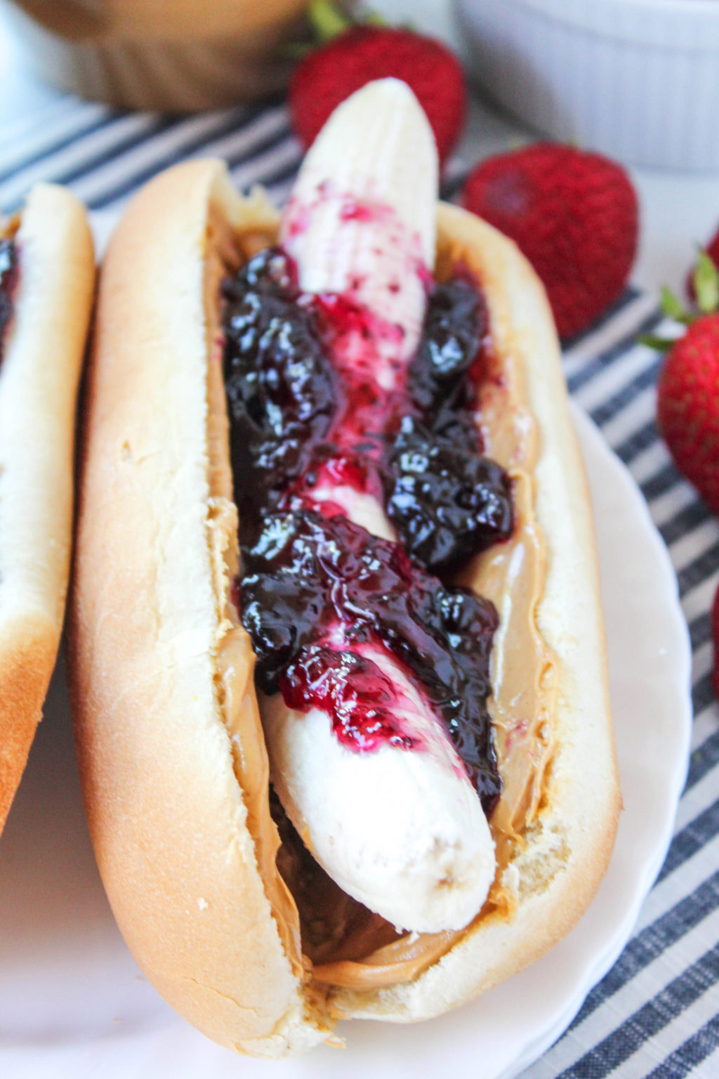 Peanut Butter & Jelly Hot Dog | Baking You Happier