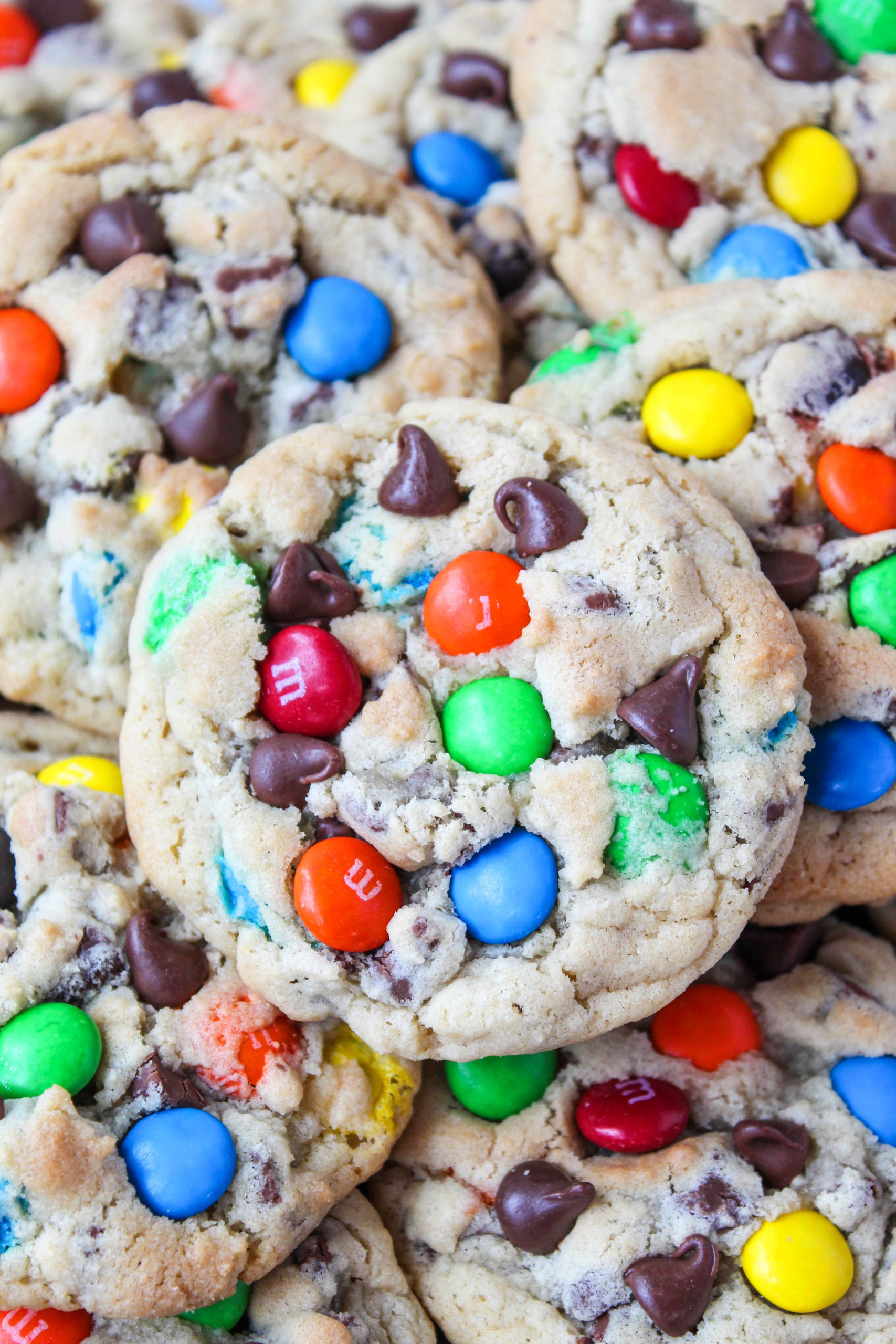 Soft & Chewy M&M Cookies - Baking You Happier