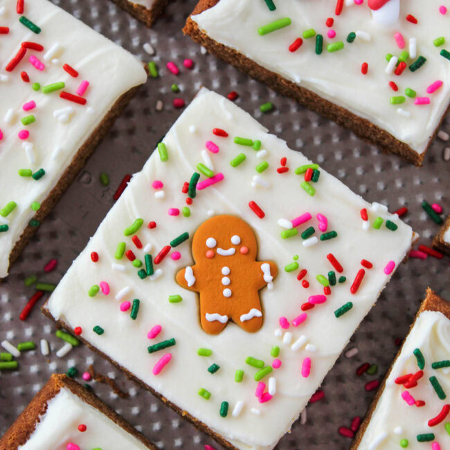 Gingerbread Cookie Bars - Baking You Happier