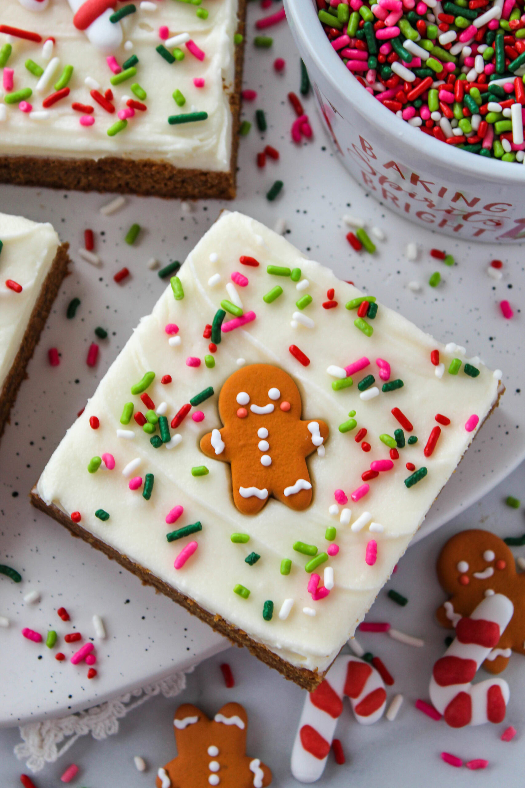 Gingerbread Cookie Bars - Baking You Happier