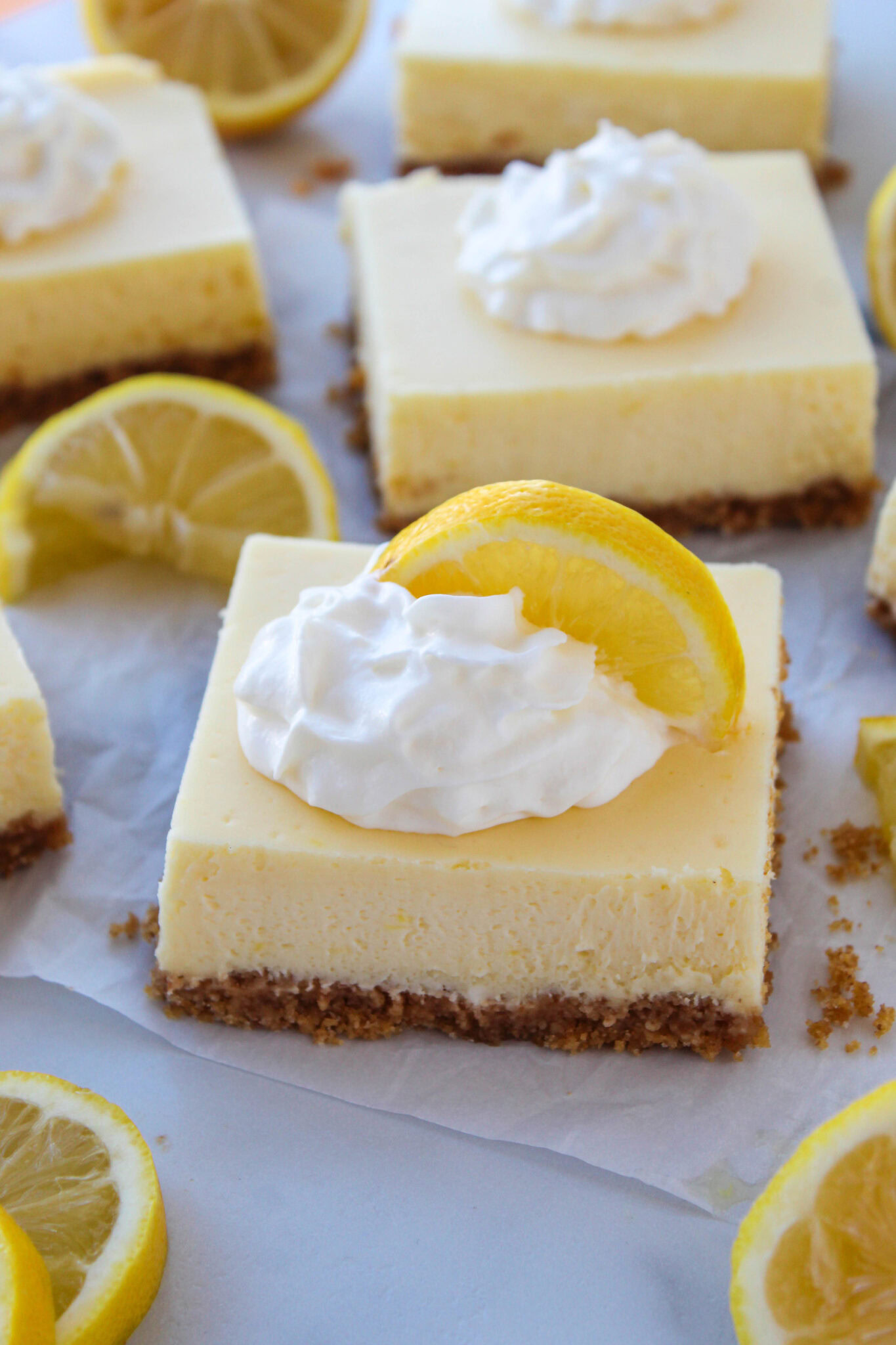 Lemon Cheesecake Bars | Baking You Happier