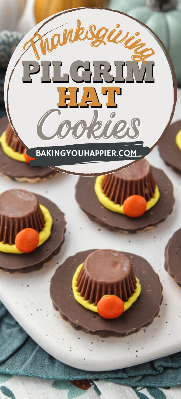 Pilgrim Hat Cookies - Baking You Happier