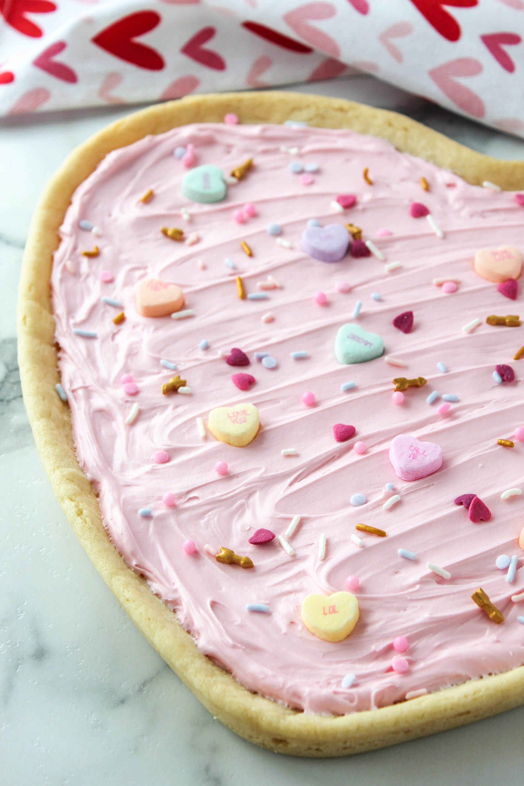 Valentine Cookie Pizza | Baking You Happier