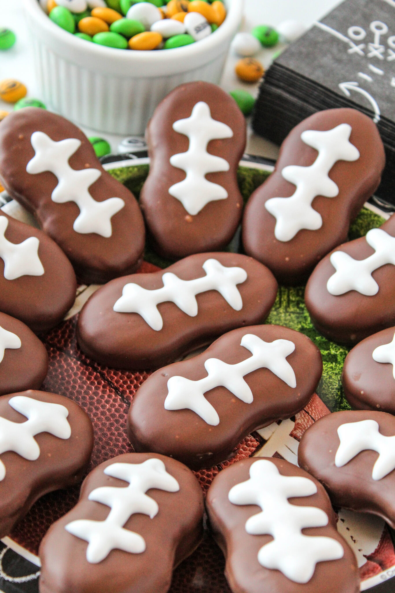 Nutter Butter Football Cookies - Baking You Happier