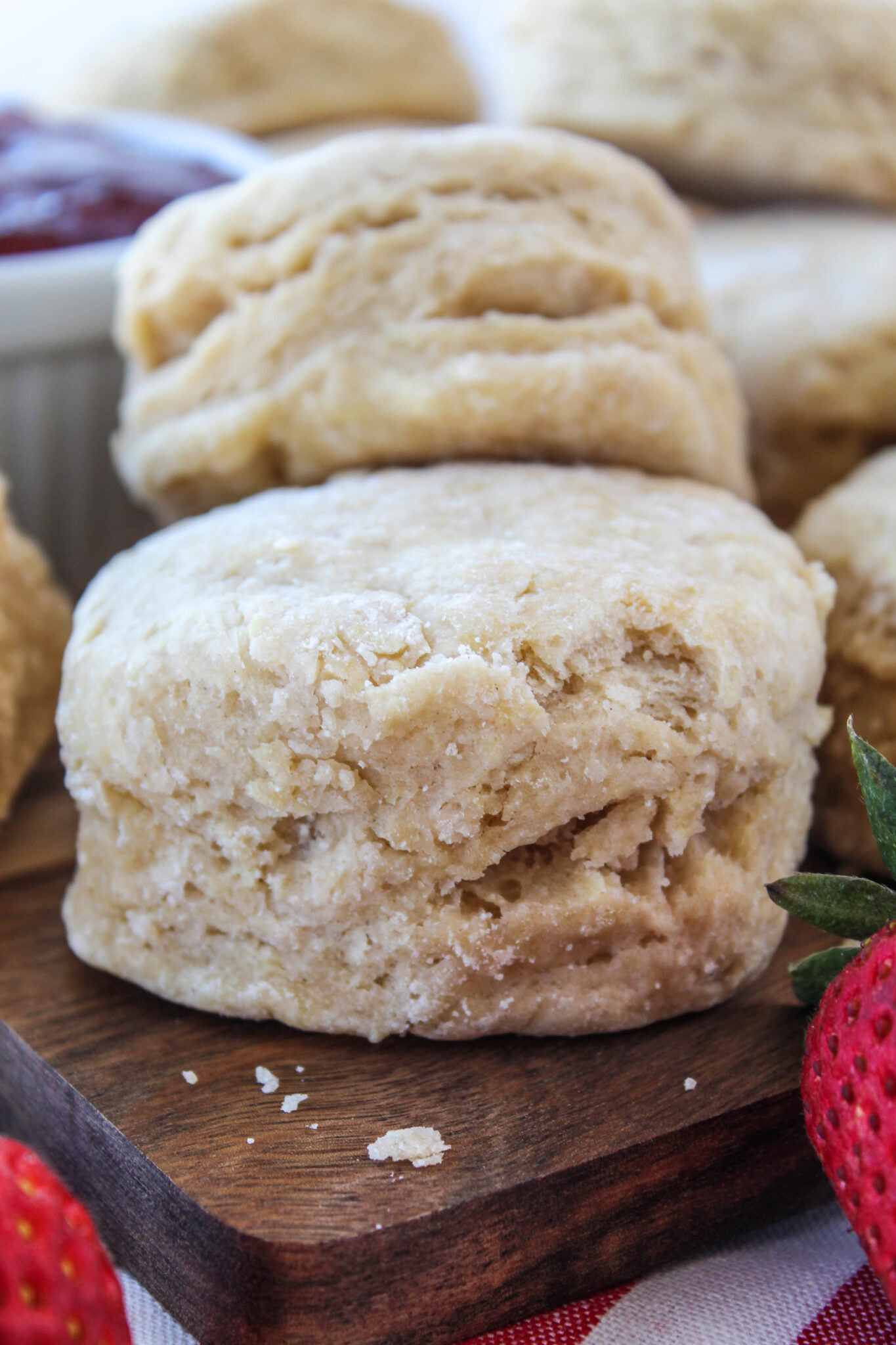 Homemade Fluffy Biscuits - Baking You Happier