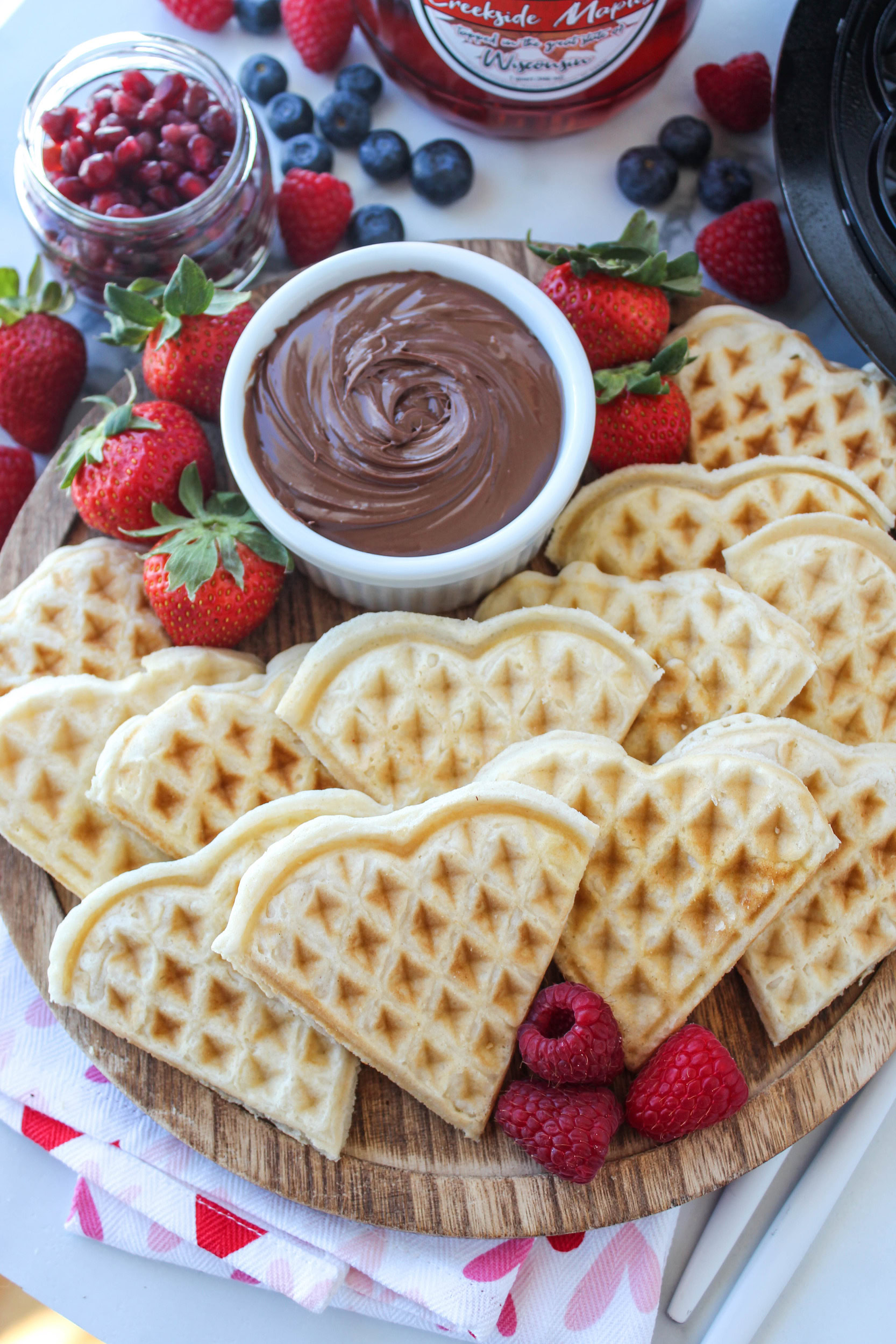 Heart Shaped Waffles | Baking You Happier