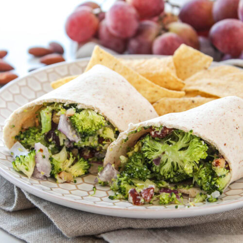 Broccoli Salad Wrap - Baking You Happier