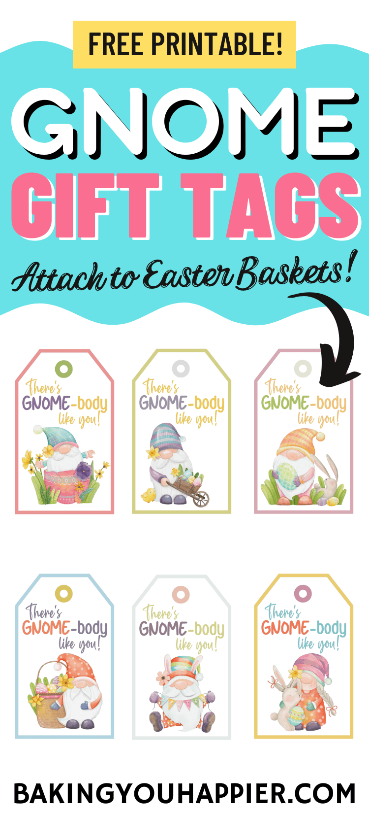 There’s Gnome-body Like You Free Printable Easter Gift Tags - Baking ...