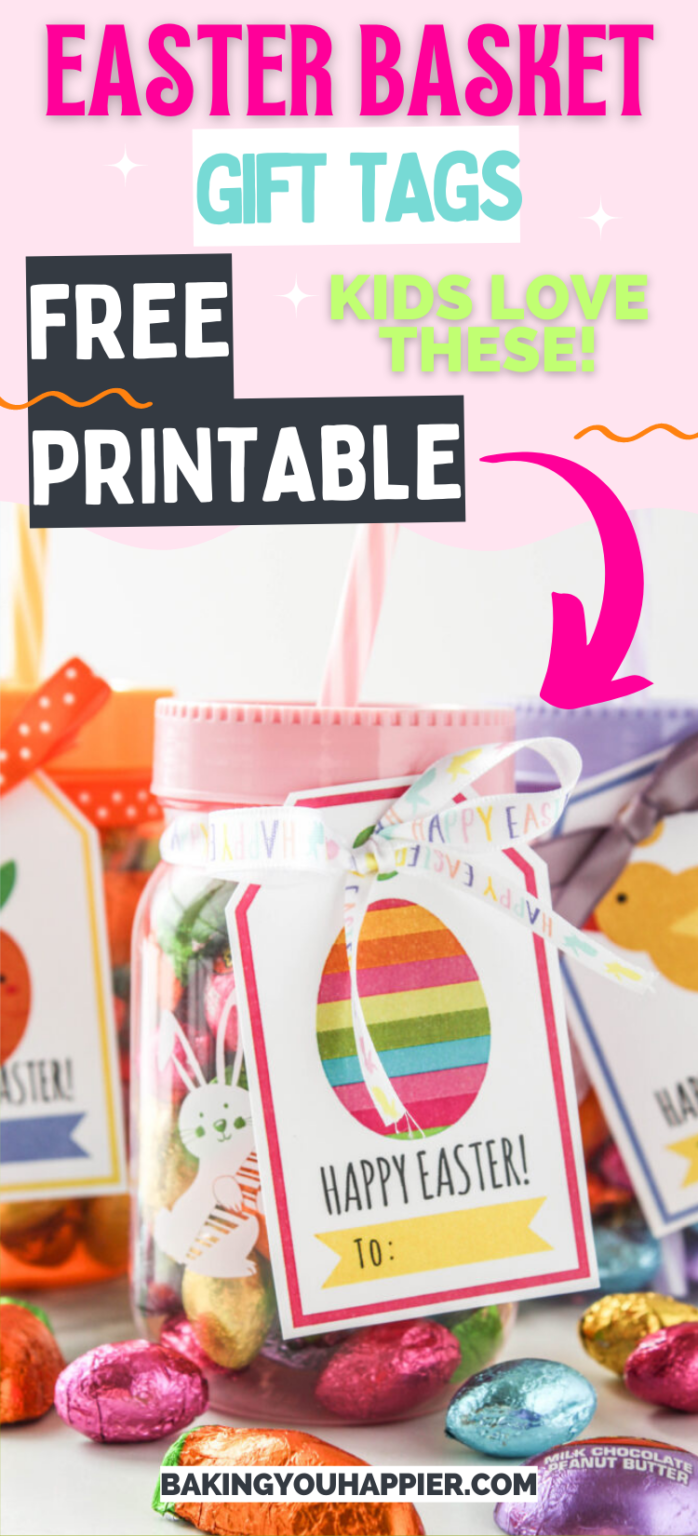Free Printable Easter Gift Tags | Baking You Happier