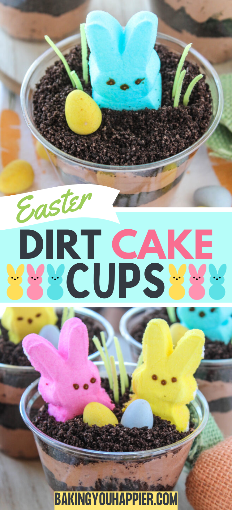 Easter Oreo Dirt Cake Cups | Baking You Happier