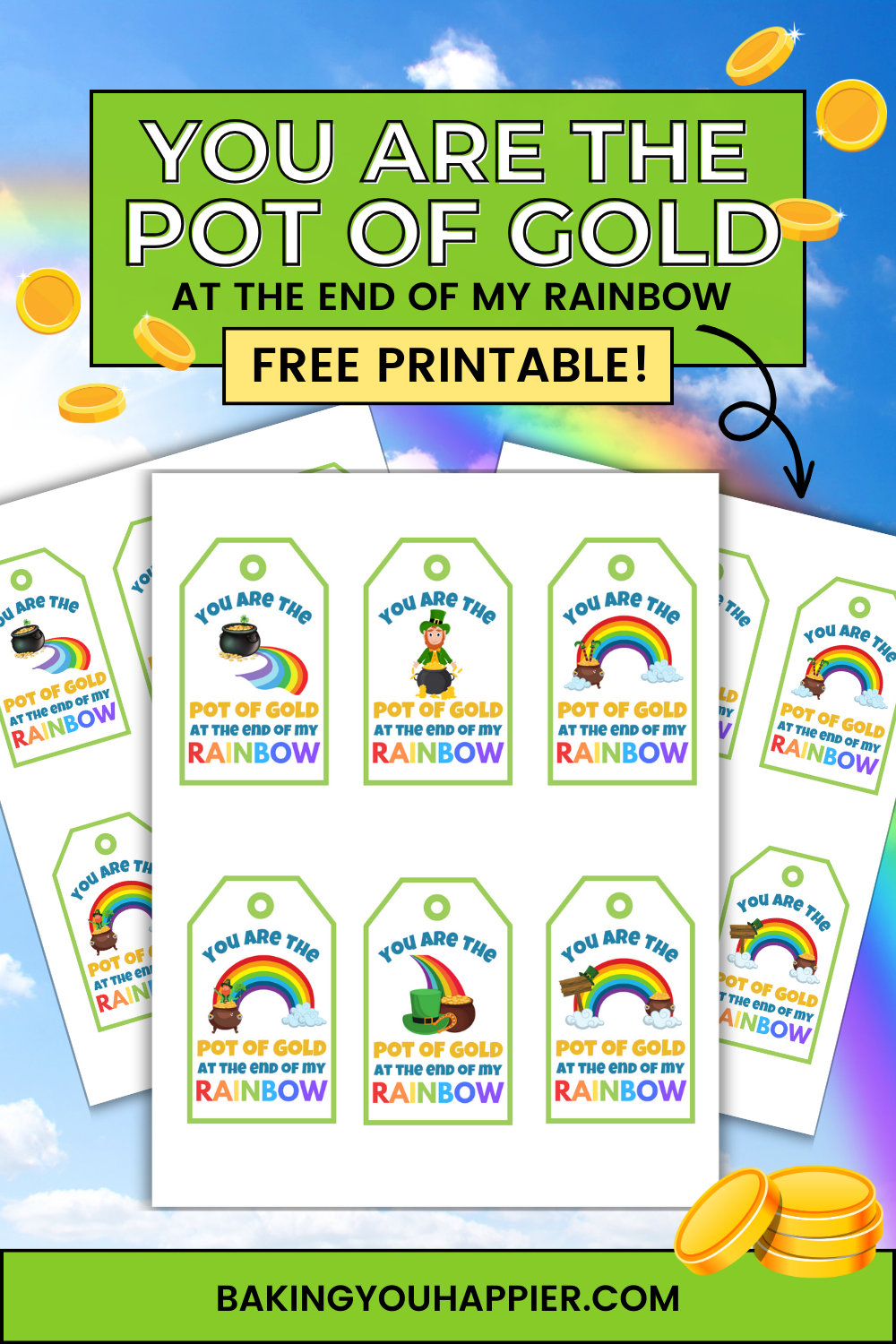 You are the Pot of Gold at the End of My Rainbow Free Printable Gift ...