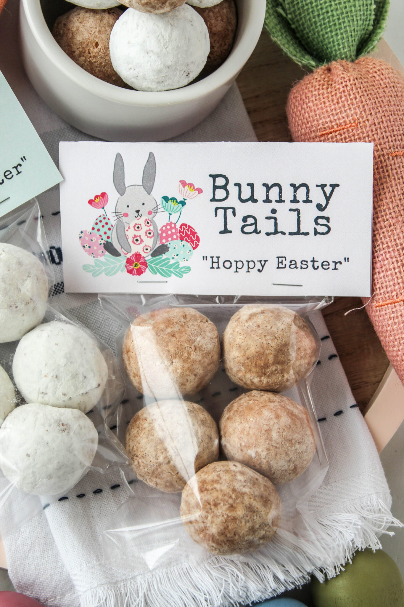 Bunny Tails Printable Treat Bag Topper | Baking You Happier