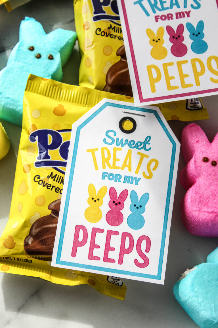 Sweet Treats for My Peeps Free Printable Gift Tags - Baking You Happier