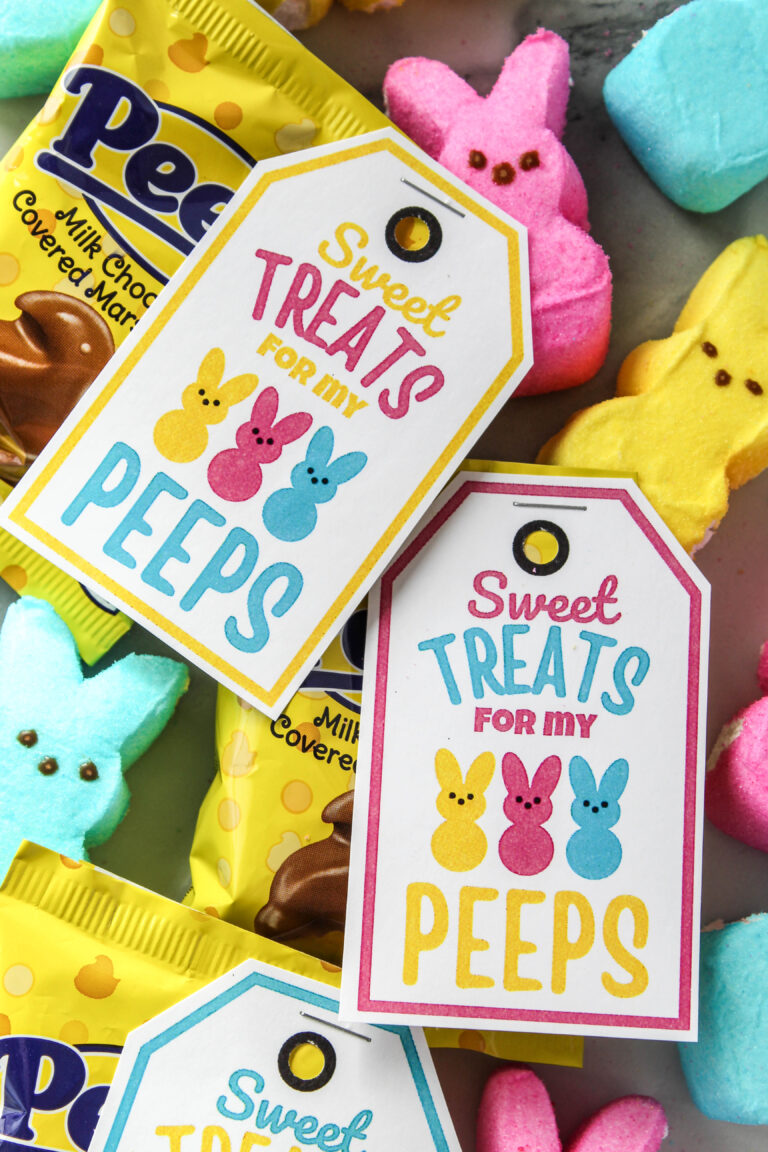 Sweet Treats for My Peeps Free Printable Gift Tags - Baking You Happier
